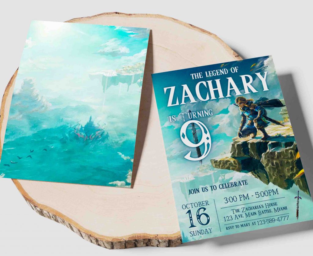The Legend of Zelda Editable Invitation Template – Sweet Moments Template