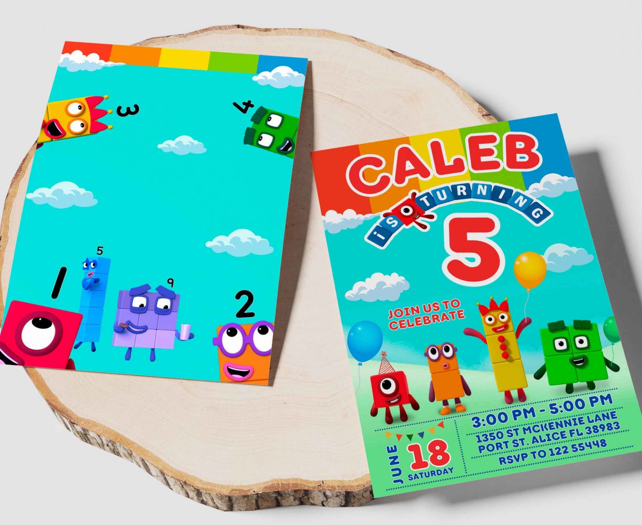 Numberblocks Editable Invitation Template – Sweet Moments Template