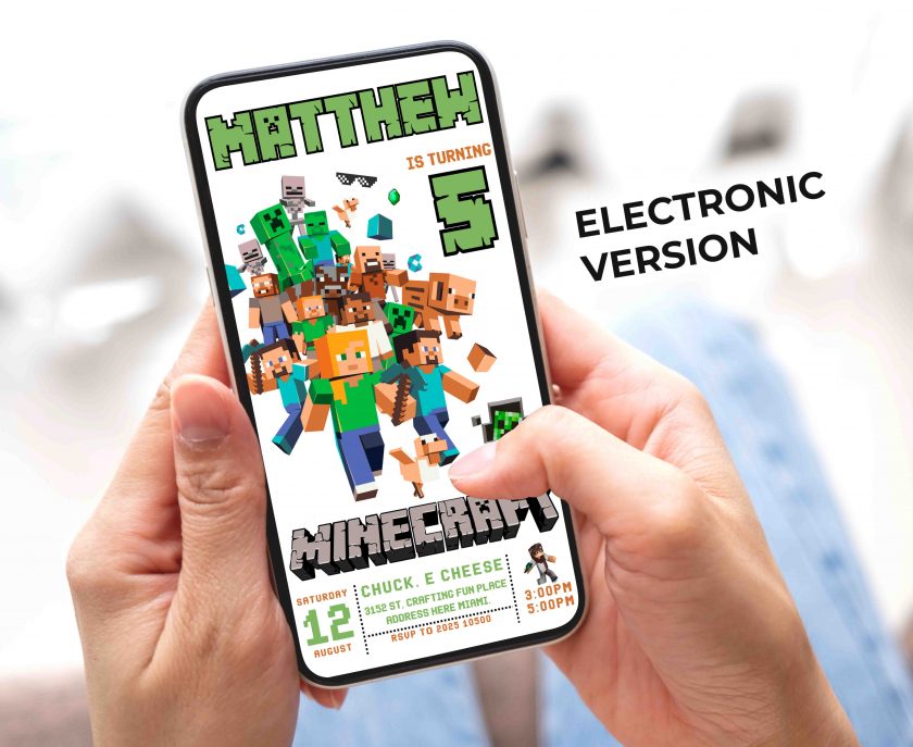 Minecraft Birthday Party Kit – Sweet Moments Template