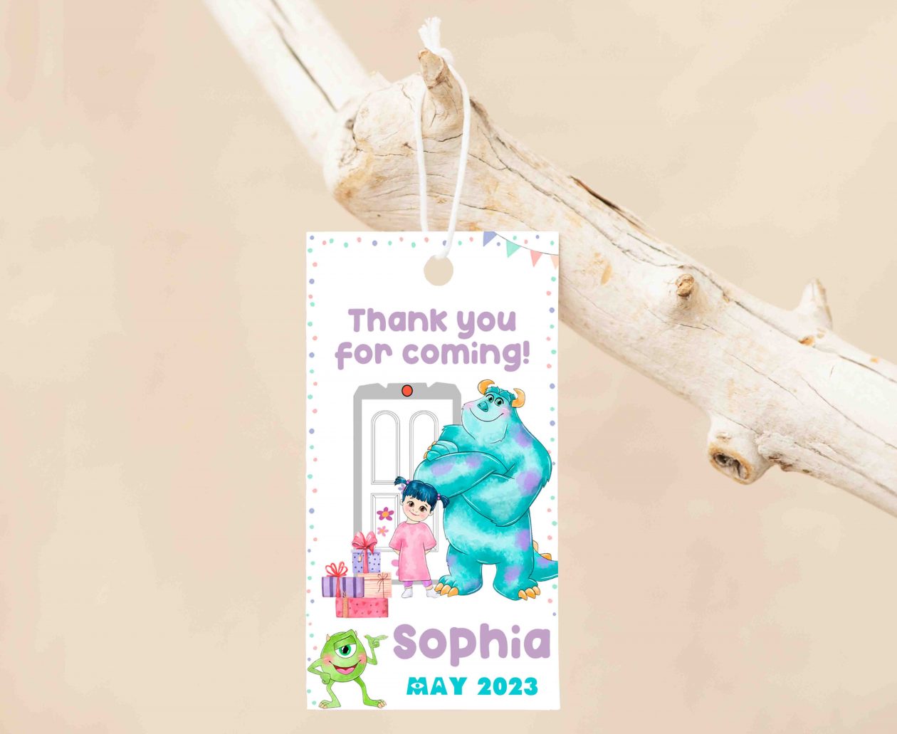 Monsters Inc Editable Invitation Template – Sweet Moments Template