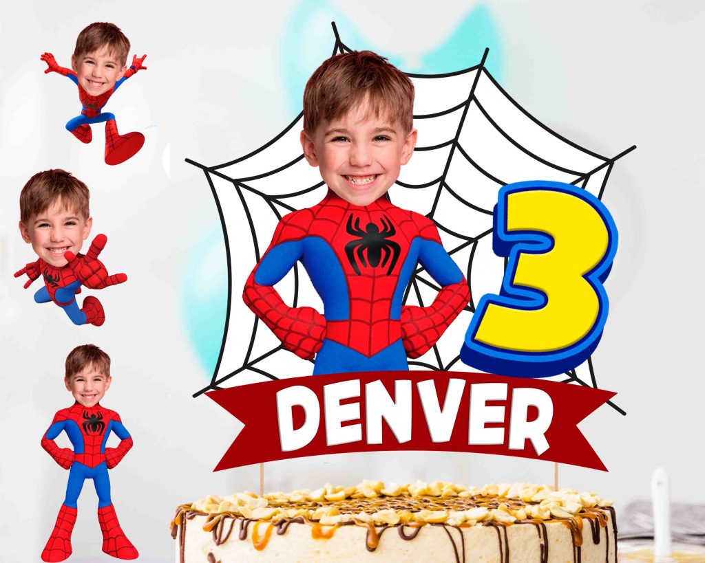 Spiderman Cake Topper & Cupcake Toppers – Sweet Moments Template
