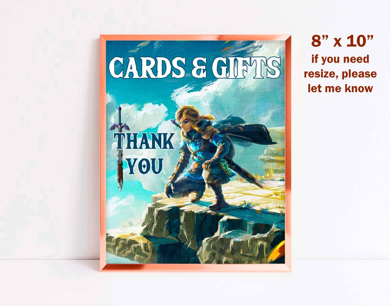 The Legend of Zelda Welcome Sign Editable Template – Sweet Moments Template