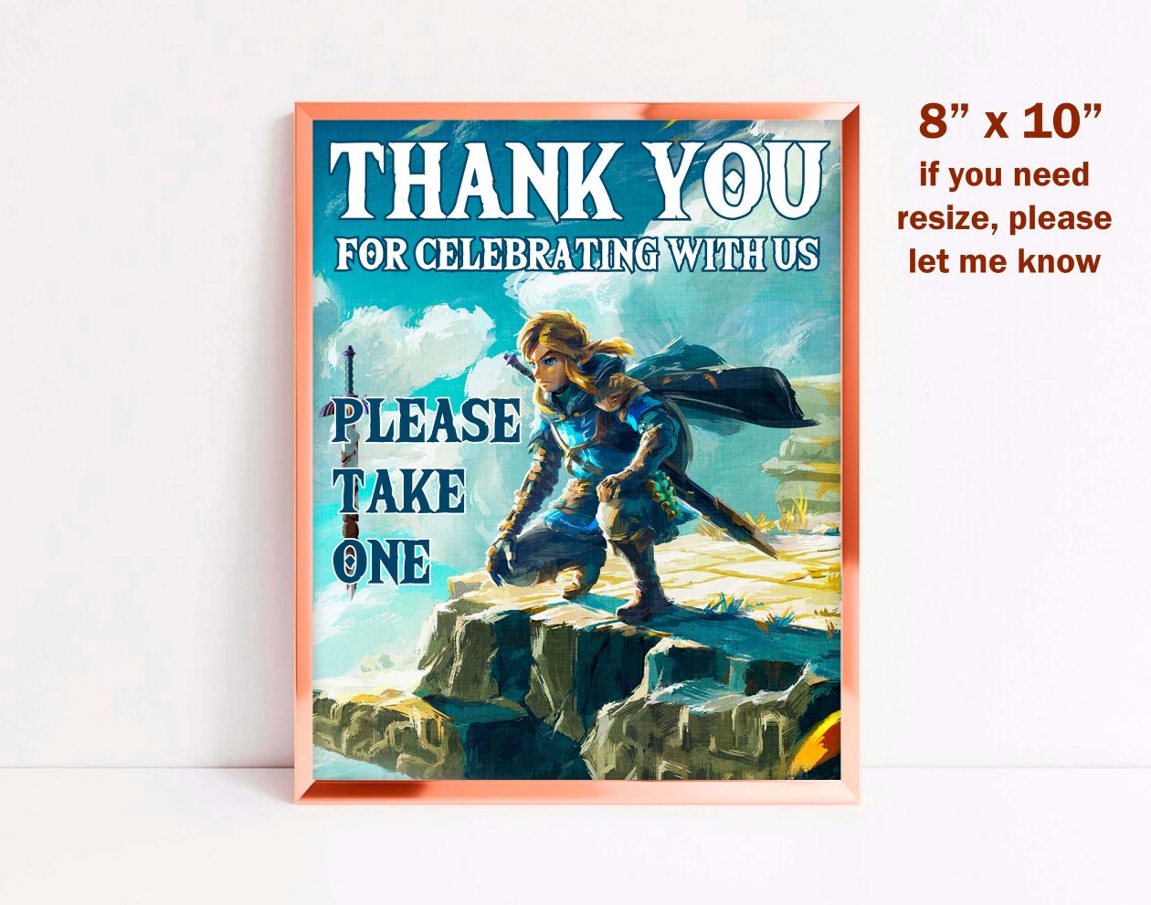 The Legend of Zelda Welcome Sign Editable Template – Sweet Moments Template