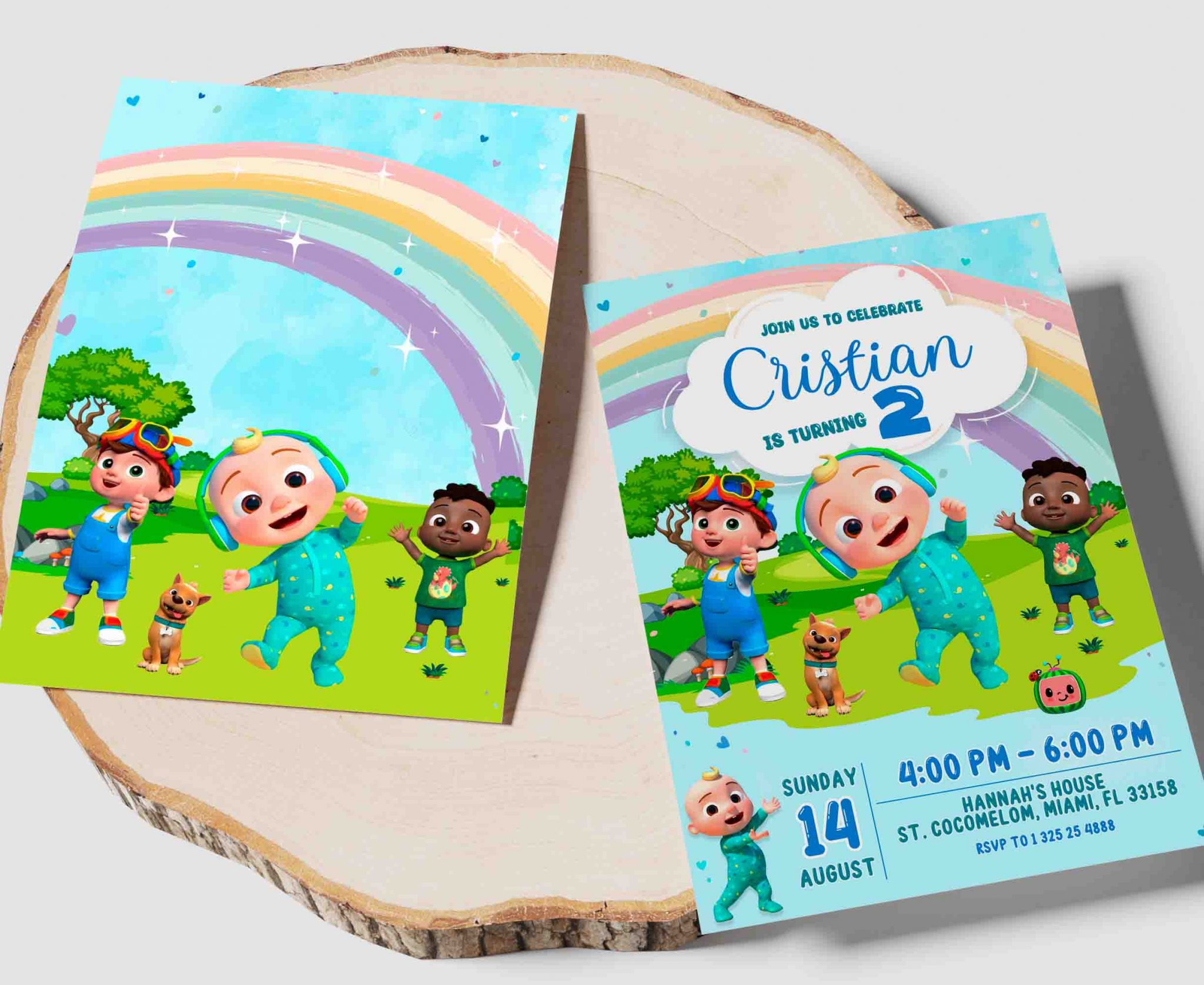 Cocomelon Boy Editable Invitation Template – Sweet Moments Template