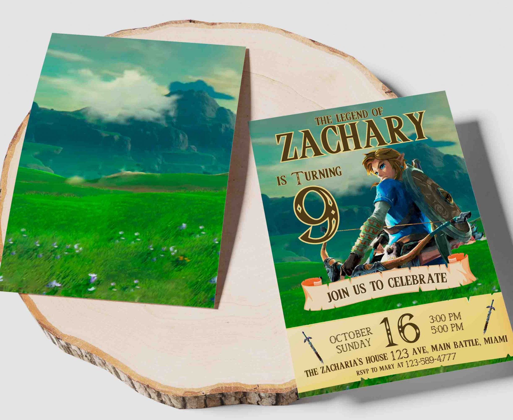 The Legend of Zelda Editable Invitation Template – Sweet Moments Template