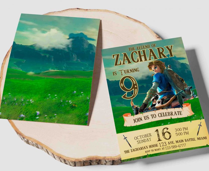 The Legend of Zelda Editable Invitation Template – Sweet Moments Template