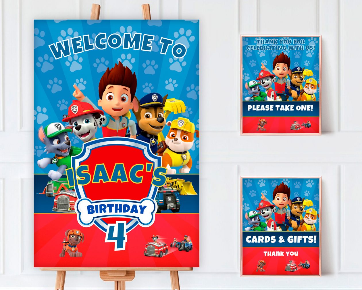 Paw Patrol Editable Welcome Sign – Sweet Moments Template