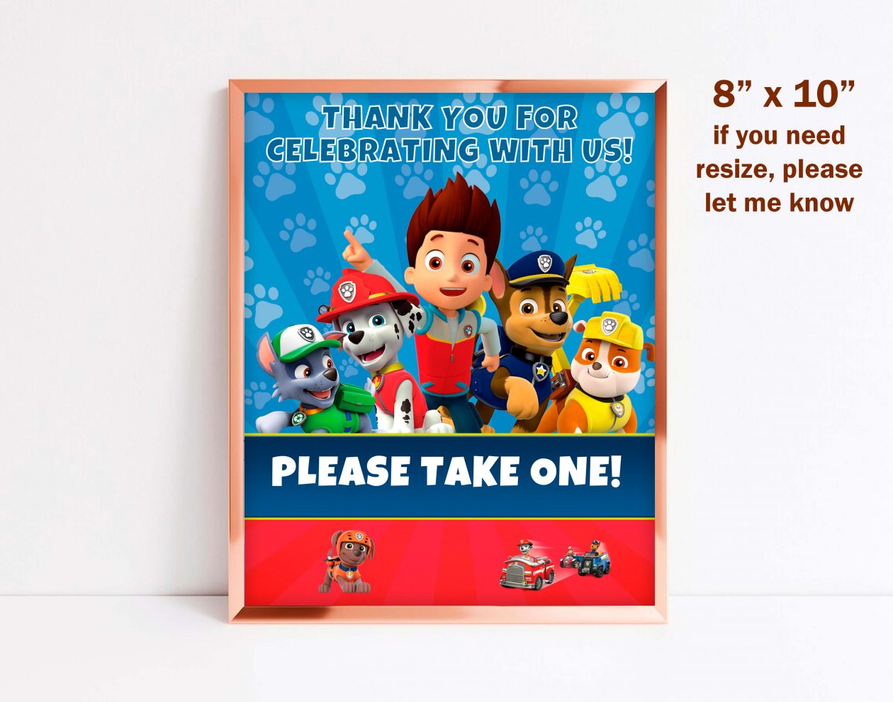 Paw Patrol Editable Welcome Sign – Sweet Moments Template