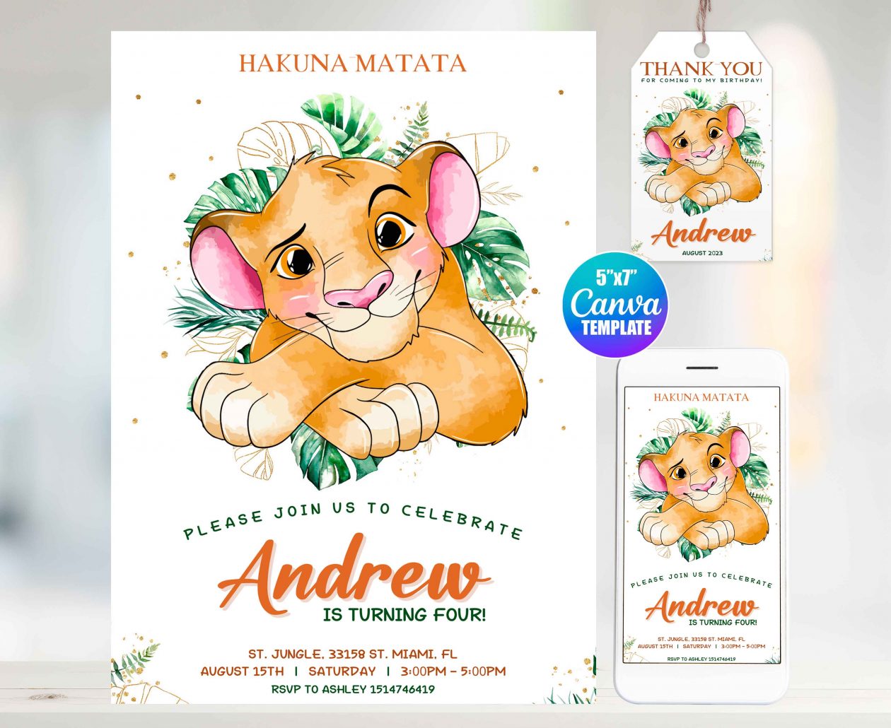 Lion King Invitation Template – Sweet Moments Template