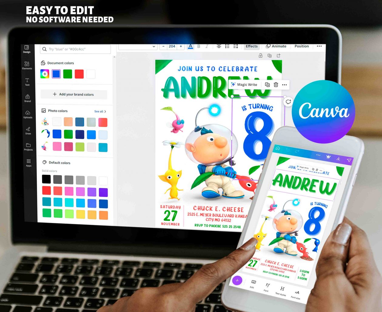 Pikmin Invitation Template – Sweet Moments Template