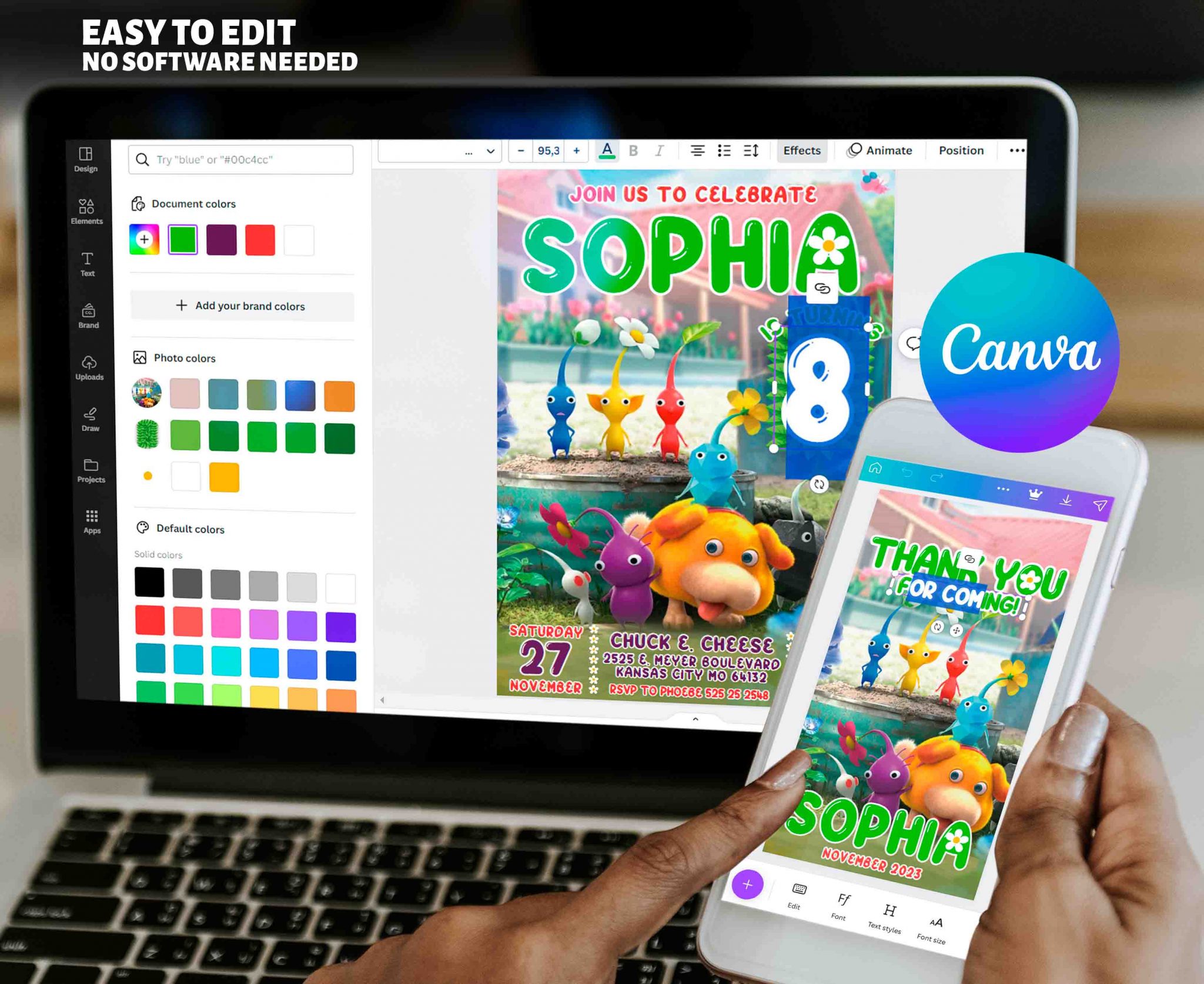 Pikmin Invitation Template – Sweet Moments Template