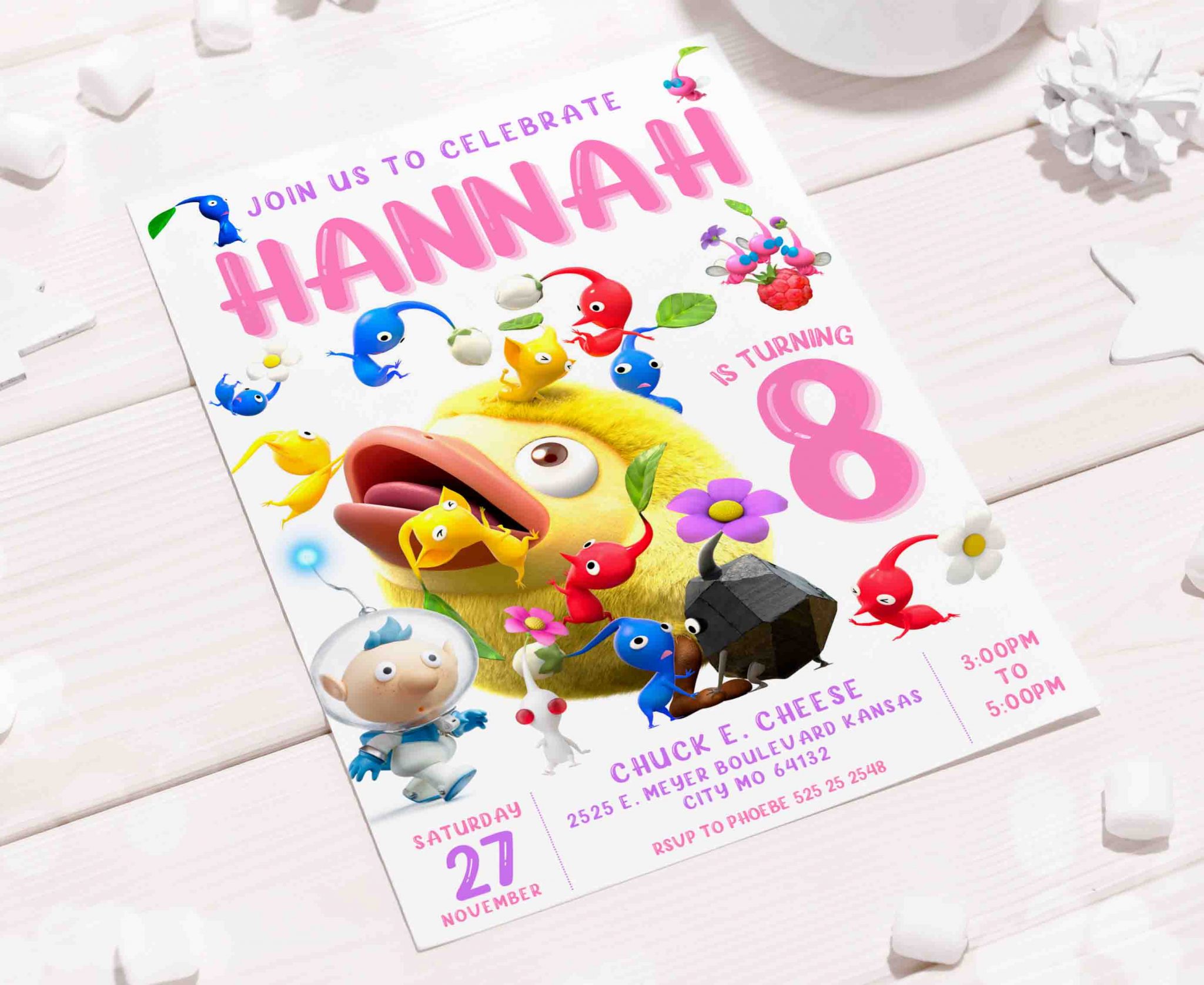 Pikmin Invitation Template – Sweet Moments Template