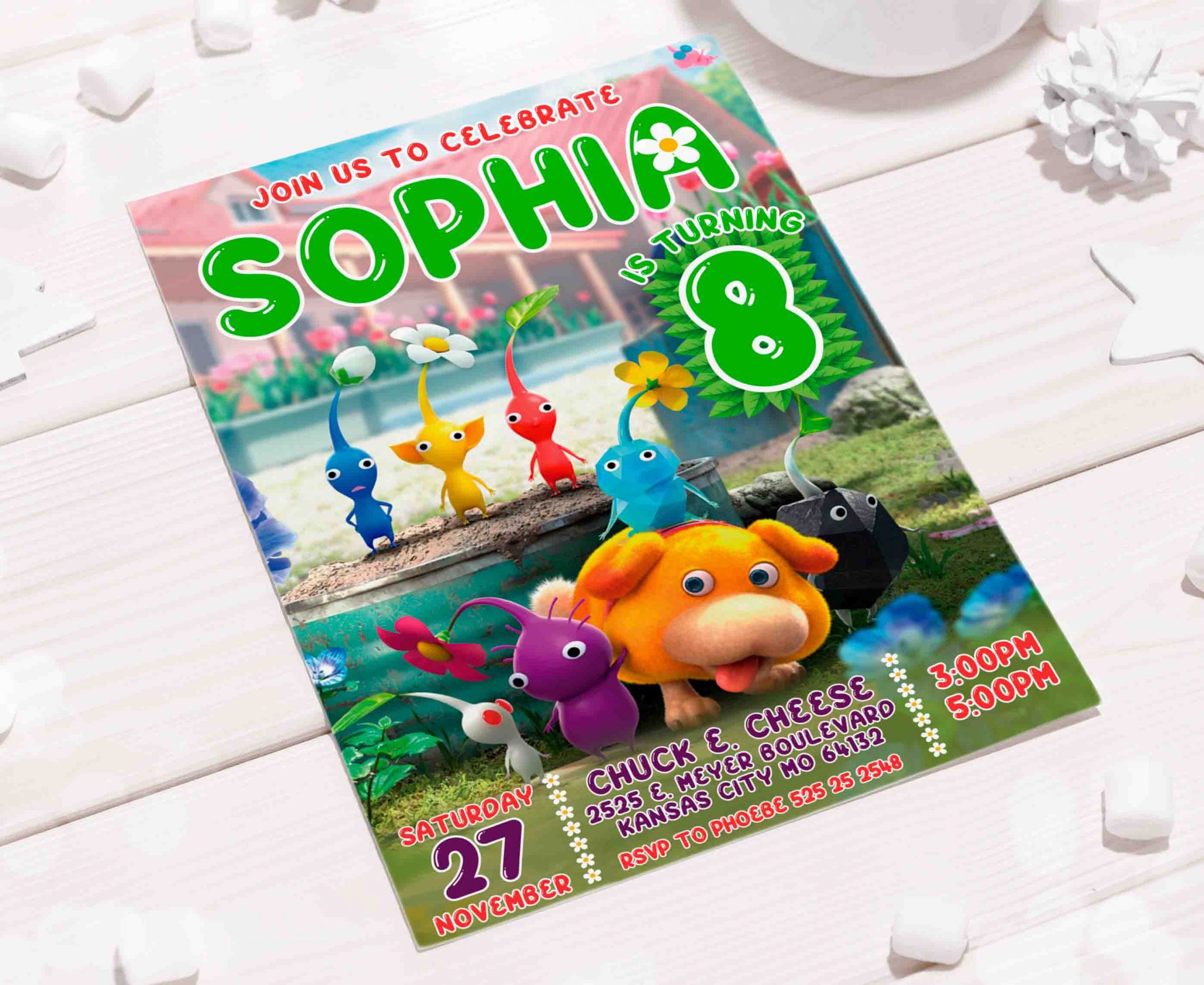 Pikmin Invitation Template – Sweet Moments Template