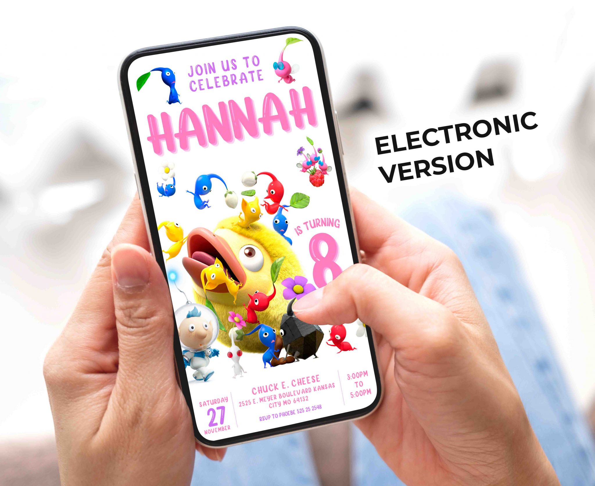 Pikmin Invitation Template – Sweet Moments Template