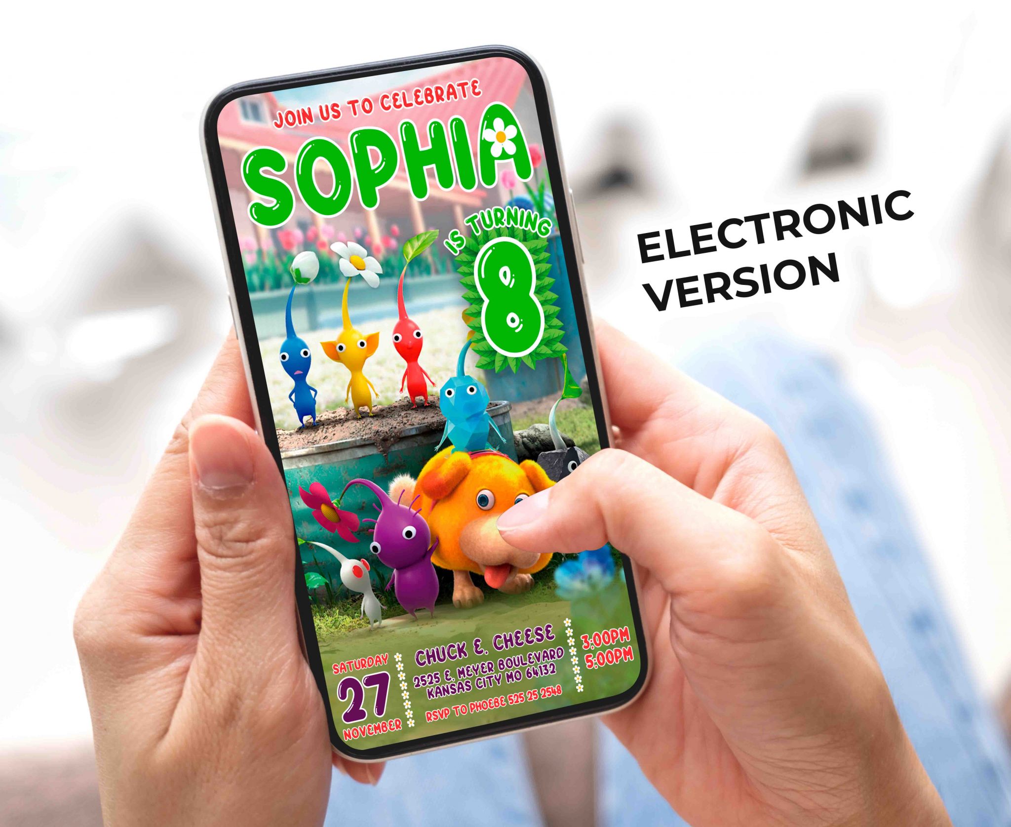 Pikmin Invitation Template – Sweet Moments Template