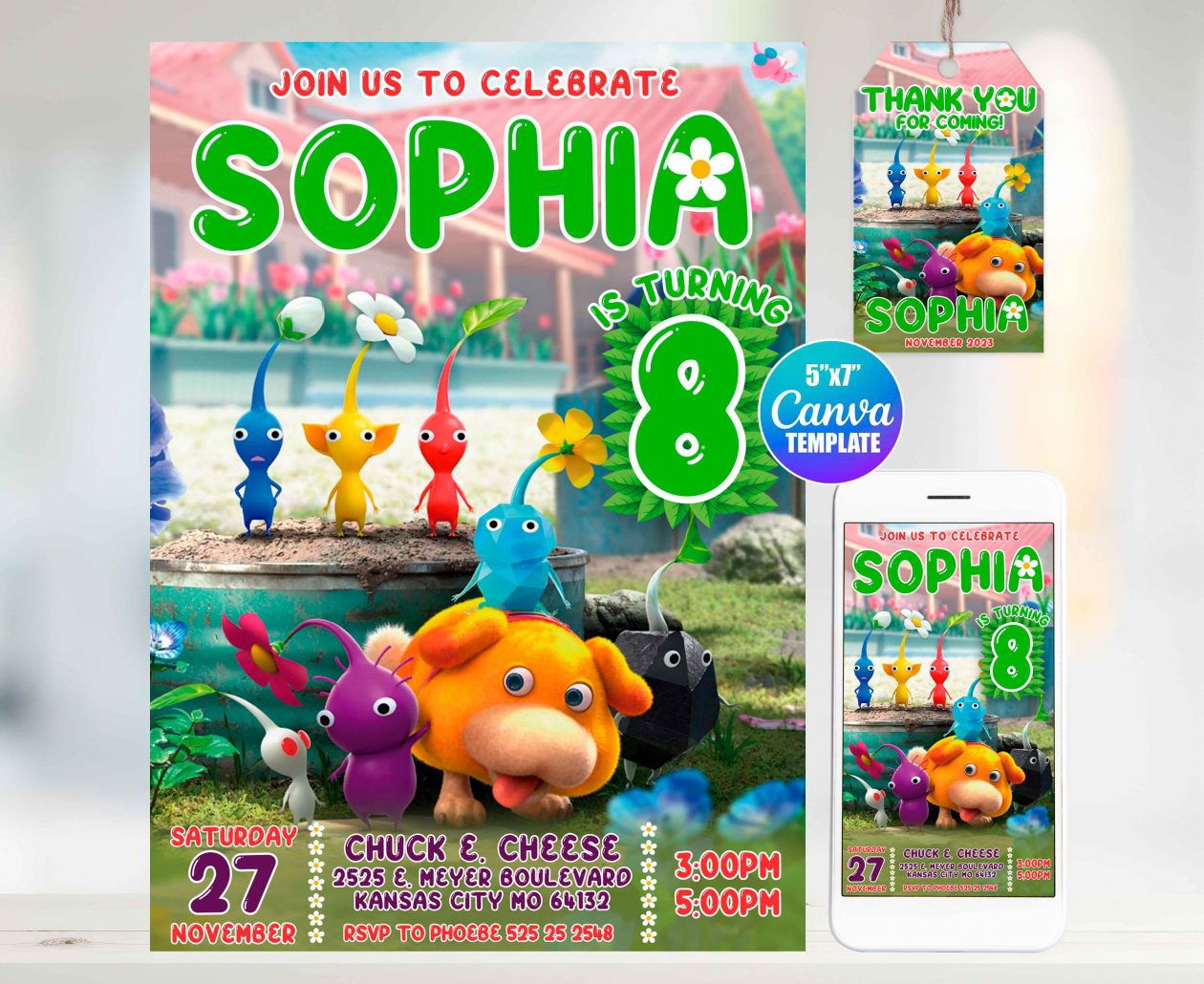 Pikmin Invitation Template – Sweet Moments Template