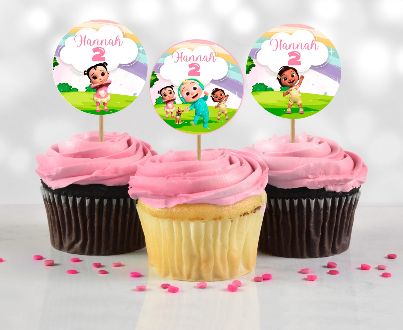 Cocomelon Pink Digital Party Kit – Sweet Moments Template