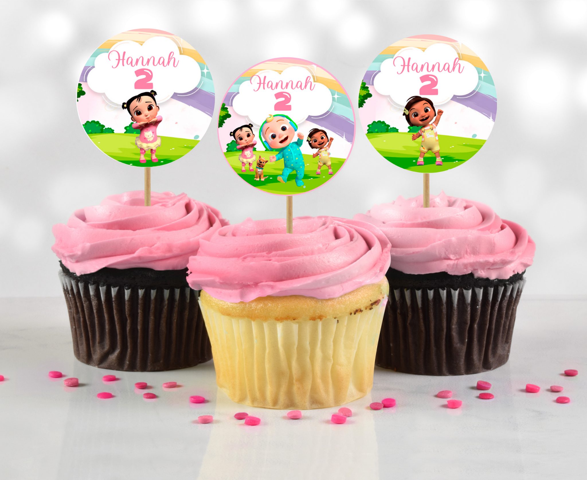 Cocomelon Pink Digital Party Kit – Sweet Moments Template