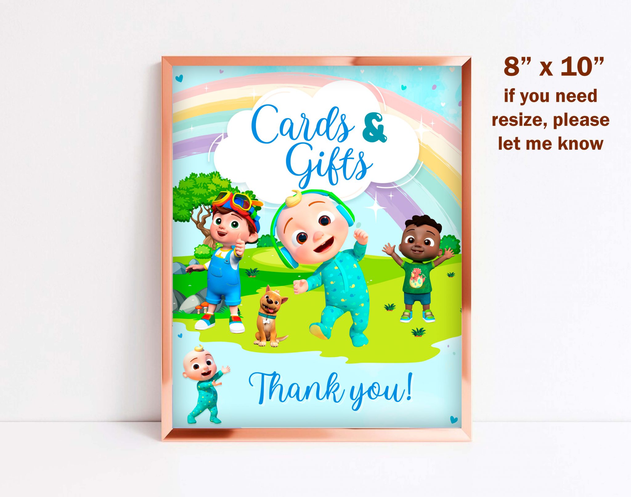 Cocomelon Blue Boy Welcome Sign – Sweet Moments Template